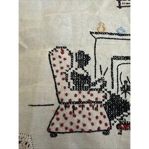 Dining | Vintage Dutch Boy Hand Embroidered Hand Made Dresser Scarf ...